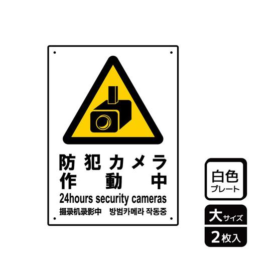ブランド登録なし プレート 防犯カメラ作動 2枚入 KALBAS KTK1074 (65-3710-88) : A1 ショップ 休業日土日・祝日 - 通販 - Yahoo!ショッピング