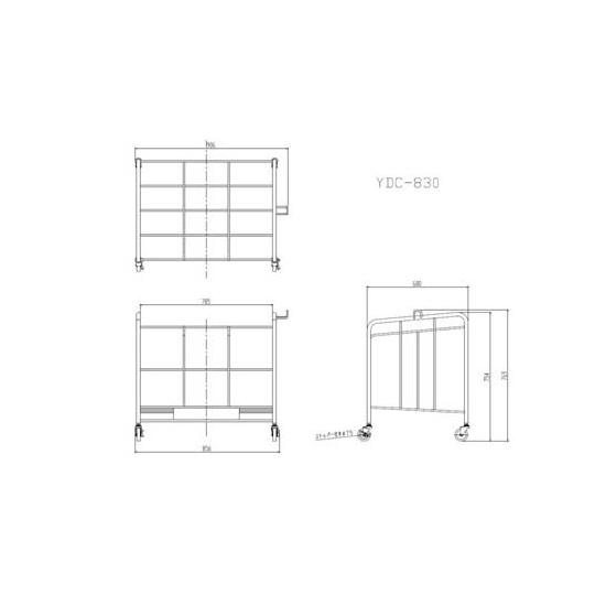 段ボールカート シルバー W856×D600×H769mm 大和産業 YDC-830 (65-5647-06) : A1ショップ 土日・祝日・夏季・年末年始休業 - 通販 - Yahoo!ショッピング