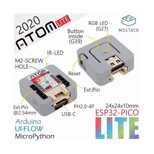 ATOM Lite M5Stack M5STACK-C008 (67-0362-13) : A1ショップ 土日・祝日・夏季・年末年始休業 - 通販 - Yahoo!ショッピング