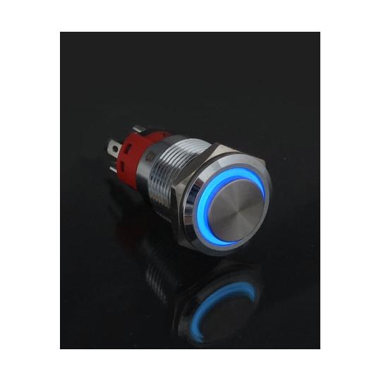 LED付オルタネイト型プッシュスイッチ 青 GB GB-PSLED-A24V-BL (67-0370-58) : A1ショップ 土日・祝日 ...