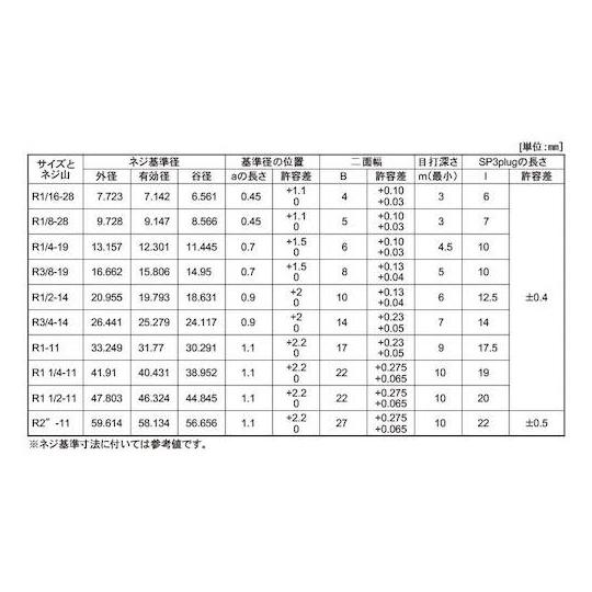 クロメ-ト 阪村 プラグ 沈み SWCH10R R3/8-19 150本入 (67-1679-01) : 67-1679-01 : A1 ...