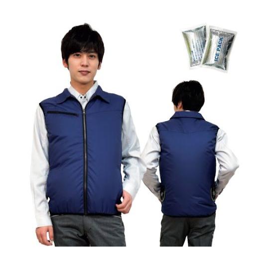 冷感保冷剤付き、空調ベスト+バッテリー付20201 ネイビー L 岡潮 20201N-L-0910 (67-2242-03) : A1 ショップ 休業日土日・祝日 - 通販 - Yahoo ...