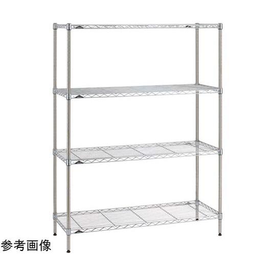 ベーシックシリーズ ワイヤーシェルフ W450×D300×H1400mm 4段 クローム エレクター B1218C54PS4 (67-7967-37) : A1 ショップ 休業日土日・祝日 ...