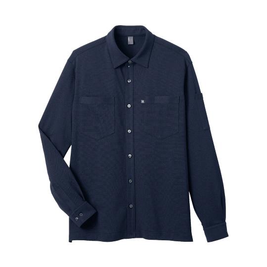 カーシーカシマ CAREAN 長袖ニットシャツ T/C KANOKO SHIRT ネイビー 4L CWY173 (68-0870-07 ...