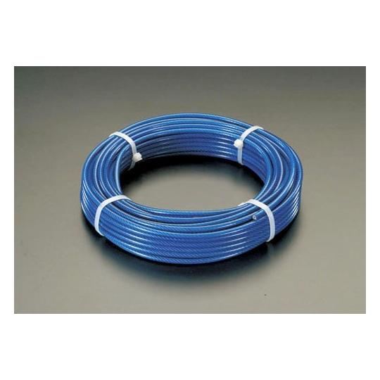 エスコ 5/ 7mmx100m/6x19 ワイヤーロープ スチール製・PVCコート EA628SM-500 (78-0417-82) : A1 ショップ 休業日土日・祝日 - 通販 ...