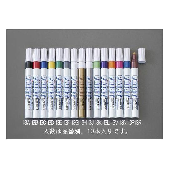 エスコ [赤/中字] ペイントマーカー 10本 EA765MP-13B (78-0576-01) : A1 ショップ 休業日土日・祝日 - 通販 - Yahoo!ショッピング