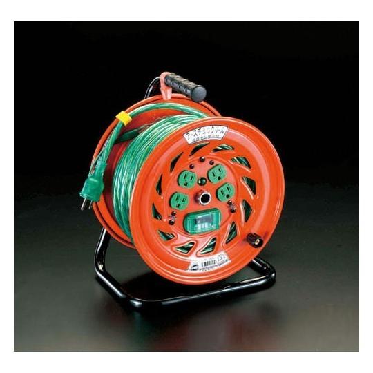 エスコ AC100V/15A/30m コードリール 漏電遮断機付 EA815DF-1 (78-0611-89) : A1 ショップ 休業日土日・祝日 - 通販 - Yahoo!ショッピング