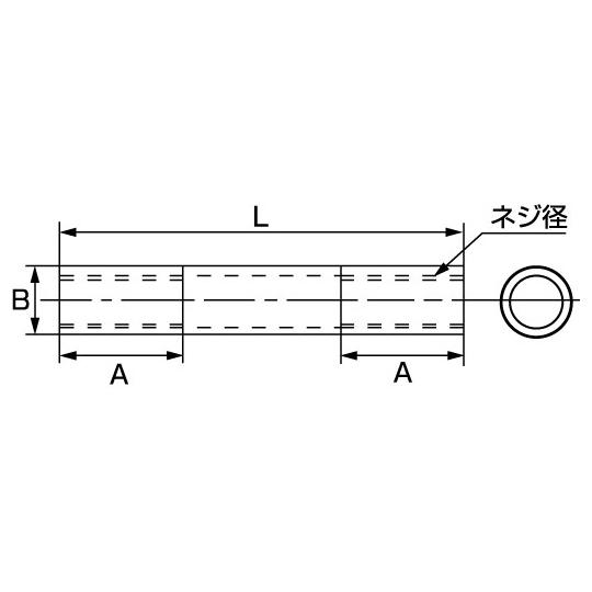 エスコ M8x 50mm パイプナット ステンレス製 EA949HK-11 (78-0895-46) : A1 ショップ 休業日土日・祝日 - 通販 - Yahoo!ショッピング