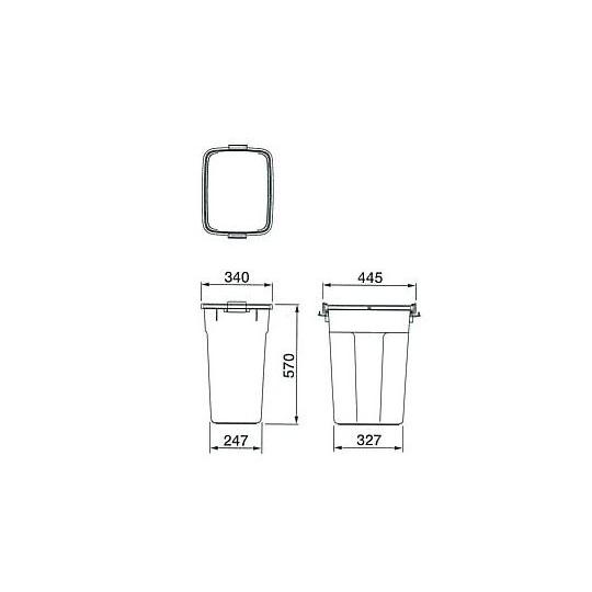エスコ 45L ダストボックス 蓋付 EA995CA-122 (78-1171-49) : A1ショップ 土日・祝日・夏季・年末年始休業 - 通販 - Yahoo!ショッピング