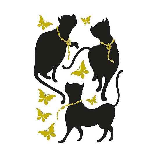 消臭抗菌ウォールステッカー 蝶と遊ぶねこ DWS-174 (8-5543-01) : 8-5543-01 : A1 ショップ 休業日土日・祝日 - 通販 - Yahoo!ショッピング