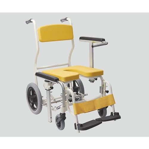 カワムラサイクル シャワー用 車いす イエロー KS12 (8-6371-02) : A1ショップ 土日・祝日・夏季・年末年始休業 - 通販 - Yahoo!ショッピング