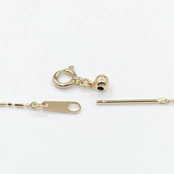 長さ60センチ スライドピン スモールアンド ロング カットボールチェーン ネックレスK18PG/K18G/K18WG(幅0.8ミリ/長さ調節可能) :4099460:アーアゼロワンジュエリー ...