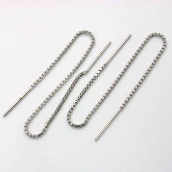 アメリカンピアス(幅0.8mm・全長10cm) 18金ホワイトゴールド/18金ピンクゴールド/18金ゴールド3種類からお選びいただけます。送料無料 即納品(4日前後発送可能) :b286f ...