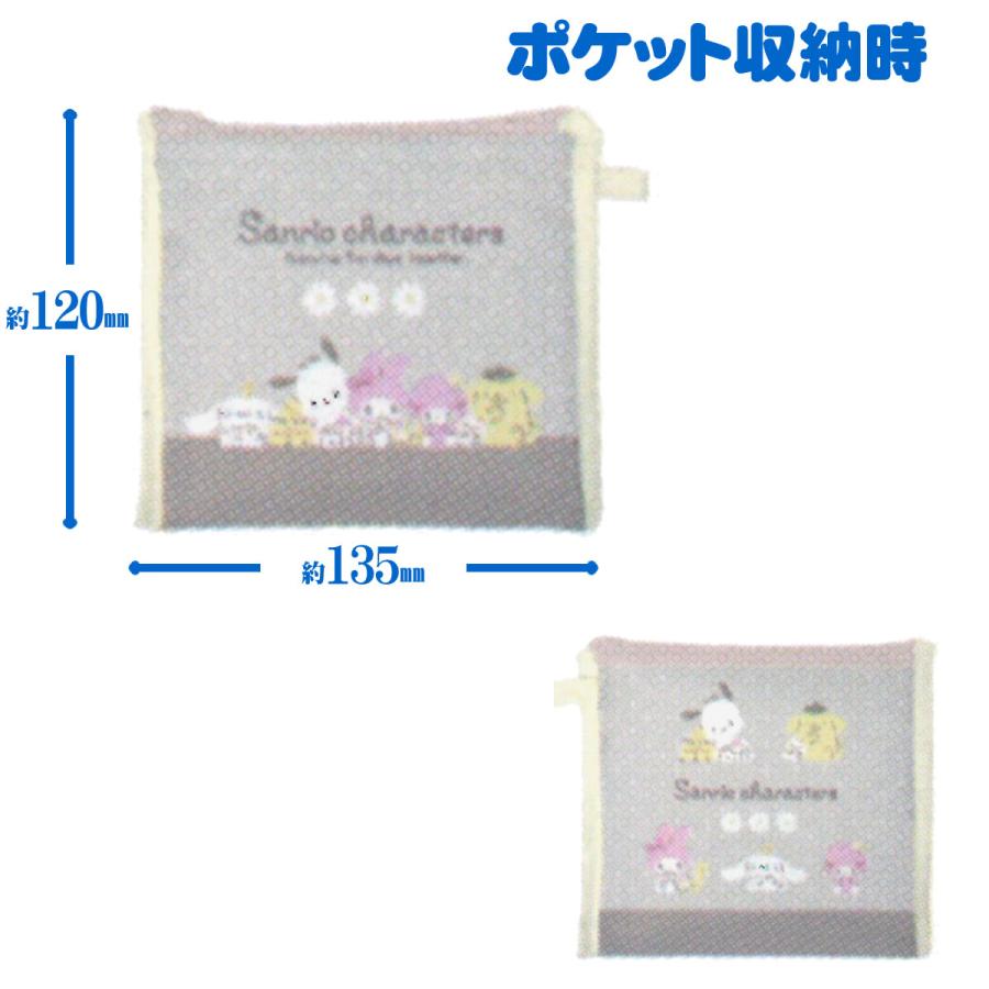 sanrio サンリオキャラクターズ ポケット付き エコバッグ ブラウン CPEB1-SAC-BR : A&A SHOP キャラクター館 - 通販 - Yahoo!ショッピング