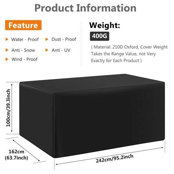 防水ガーデンファニチャーカバー 210dヘビーデューティーカバー 屋外ソファ テーブル 椅子 アンチUV 雨からの保護 : AAMHストア - 通販 - Yahoo!ショッピング