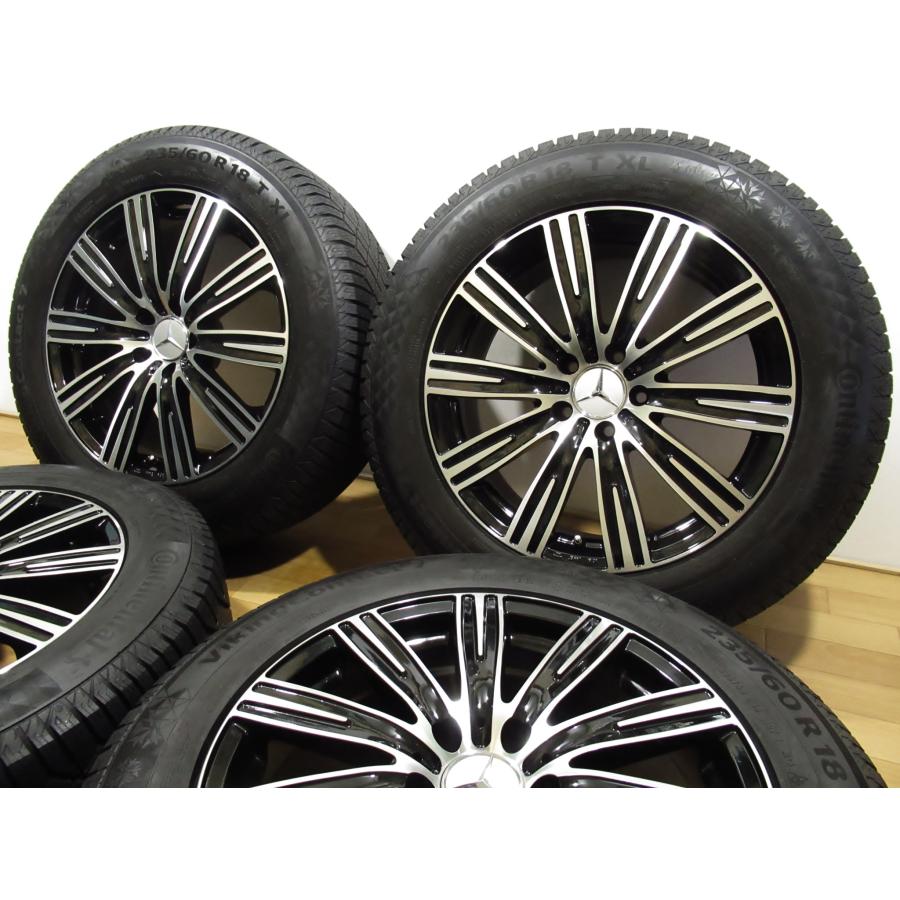 ほぼ新品 ユーロフォルシュ 8J+32.5 PCD112-5穴 コンチネンタル VC7 235/60R18 2023年 スタッドレス メルセデス ベンツ X253 X254 GLC 等 ...