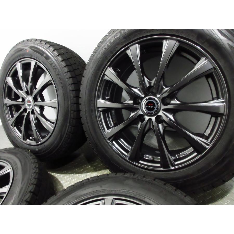 DUNLOP 美品 走行極少 ダンロップ AIRNOVA SB10 7J+48 PCD114.3-5穴 SJ8+ 215/60R17 WINTER MAXX 2021年 スタッドレス ...