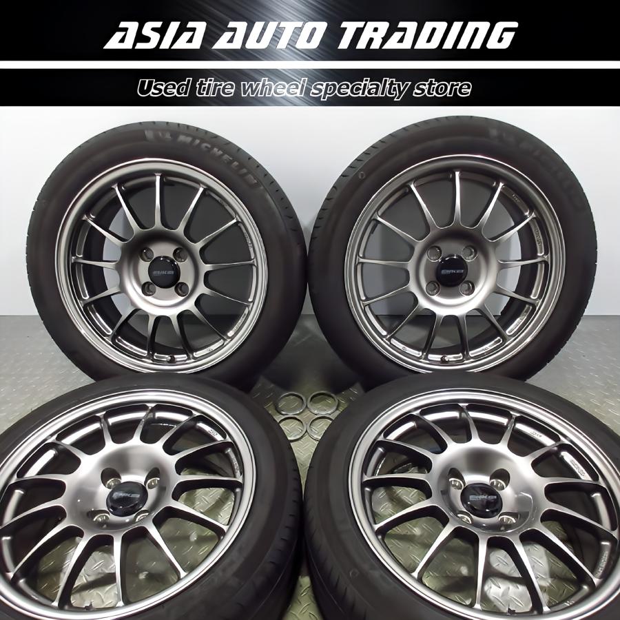 ミシュラン 美品 競技用 ENKEI SPORT RC-T5 6.5J+45 7J+32 PCD100-4穴 プライマシー4 185/50R16 205/45R16 2022年製造 ルノー ...