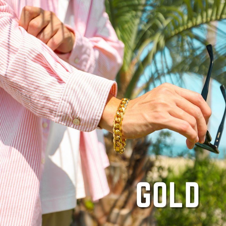 喜平ブレスレット メンズ ステンレス 幅13mm ブレスレット ゴールド アンティーク ブラック シルバー 金属アレルギー対応 喜平 きへい ...