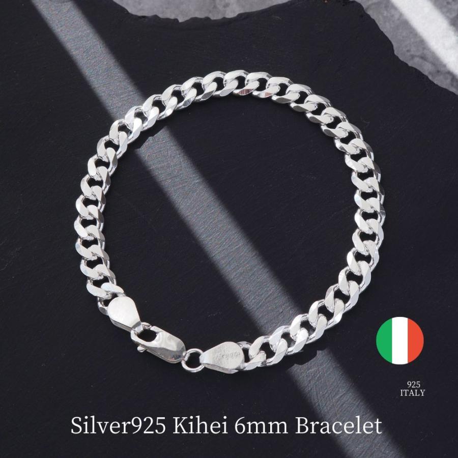 イタリア製 喜平ブレスレット シルバー925 幅6mm 全長20cm イタリー シルバー きへい キヘイ ブレスレット : aBALENT - 通販 - Yahoo!ショッピング