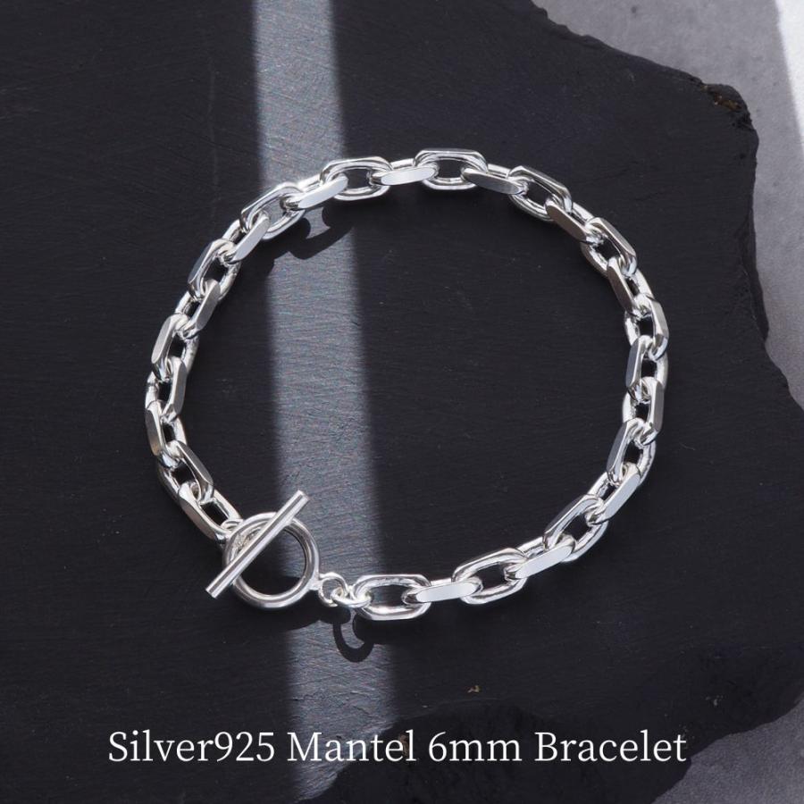 ブレスレット メンズ シルバー925 マンテル 小豆 あずき チェーン 幅6mm 全長20cm シルバーブレスレット : aBALENT - 通販 - Yahoo!ショッピング