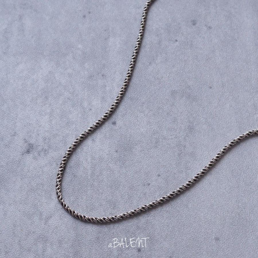 シルバー925 ロープチェーン メンズ レディース 幅1.5mm 45cm 50cm 55cm 細め 燻し加工 金属アレルギー対応 シルバーネックレス シルバー ネックレスチェーン ...