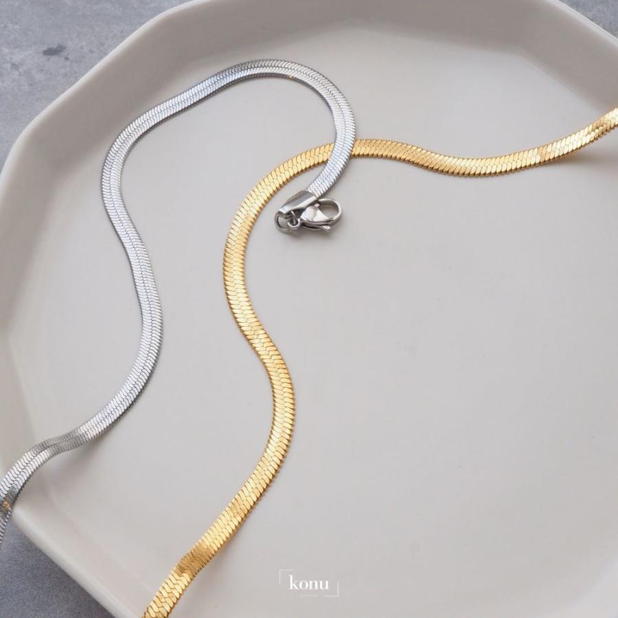 スネークチェーン ネックレス チョーカー サージカルステンレス つけっぱなし ステンレス製 金属アレルギー対応 4mm 40cm 45cm 50cm 55cm ゴールド シルバー ...