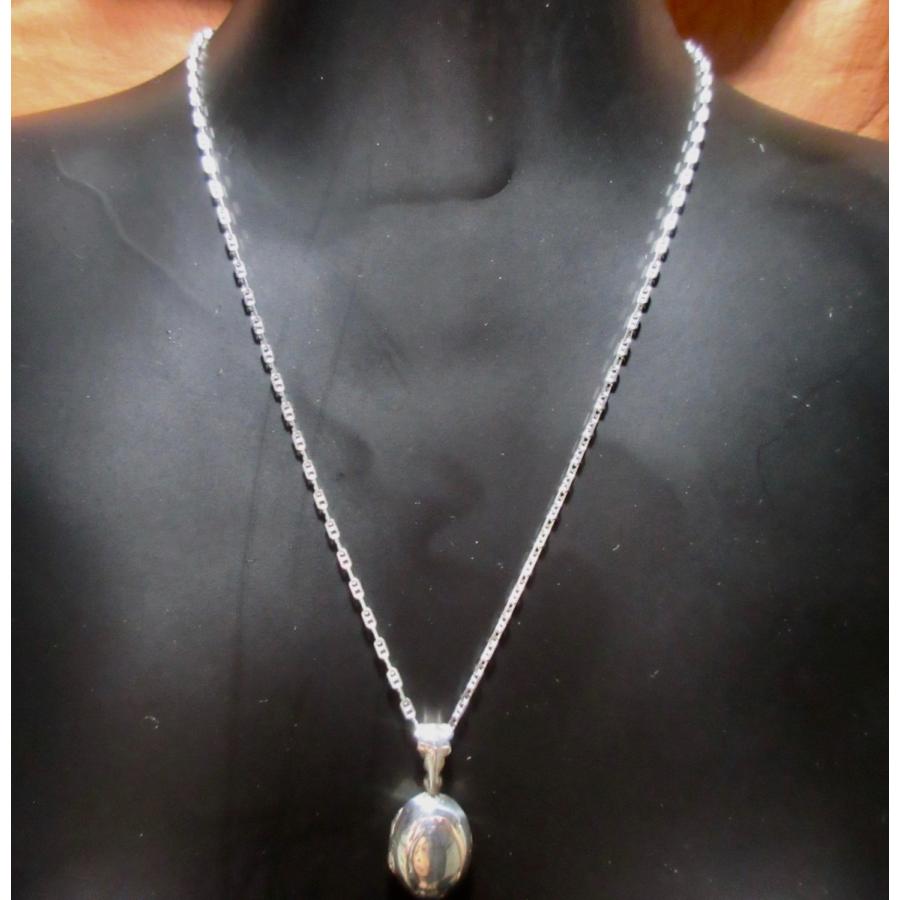 Silver925 楕円型 シルバーロケット ペンダント 8.5g ( Silver925チェーン50cm) n1459 : ABC-925 ...