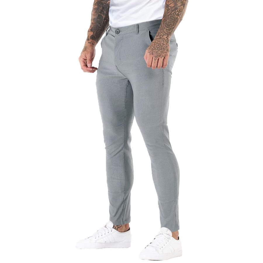 [GINGTTO] (ジンット チノパン メンズ ストレッチ スキニーパンツ チェックパンツ スリム (30, グレー) GING 並行輸入品 : ABCMall - 通販 - Yahoo ...