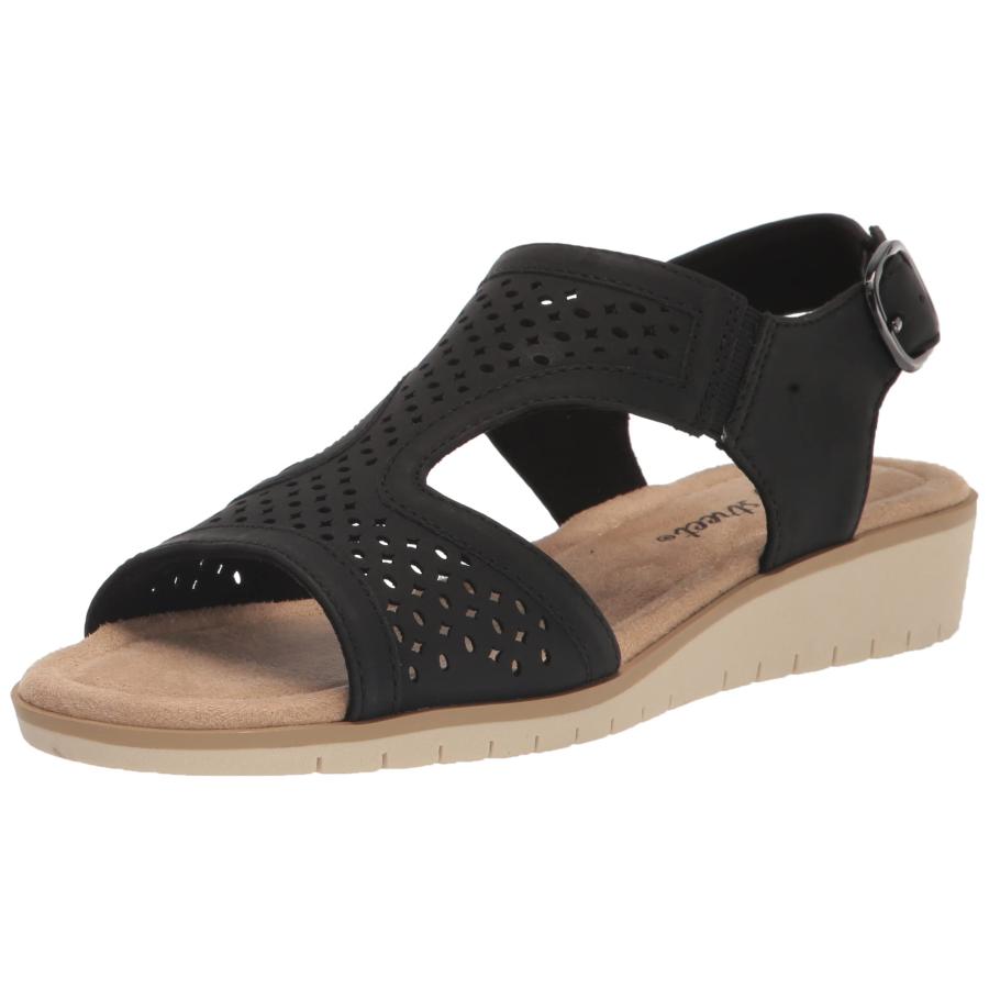 Easy Street レディース Alba ウェッジサンダル, ブラック, 7.5 Easy Street Women's Al 並行輸入品 ...