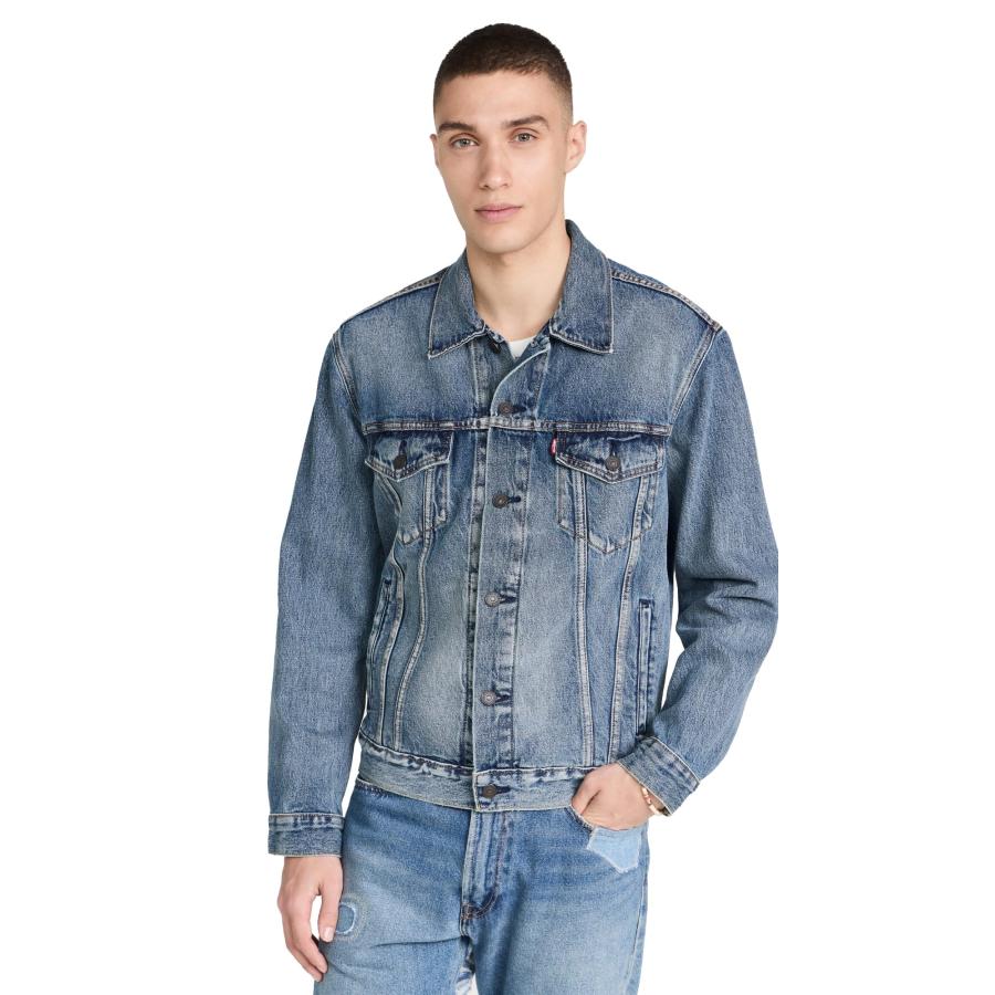 Levi's Men's The Trucker Jacket, Skyline Trucker, Blue, L 並行輸入品 ...