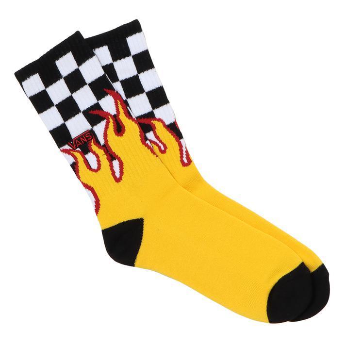 VANS（ヴァンズ） FLAME CHECK CREW (6.5-9, 1P) ソックスサイズ：24.5cm-27cm VN0A4TQHZIA ...