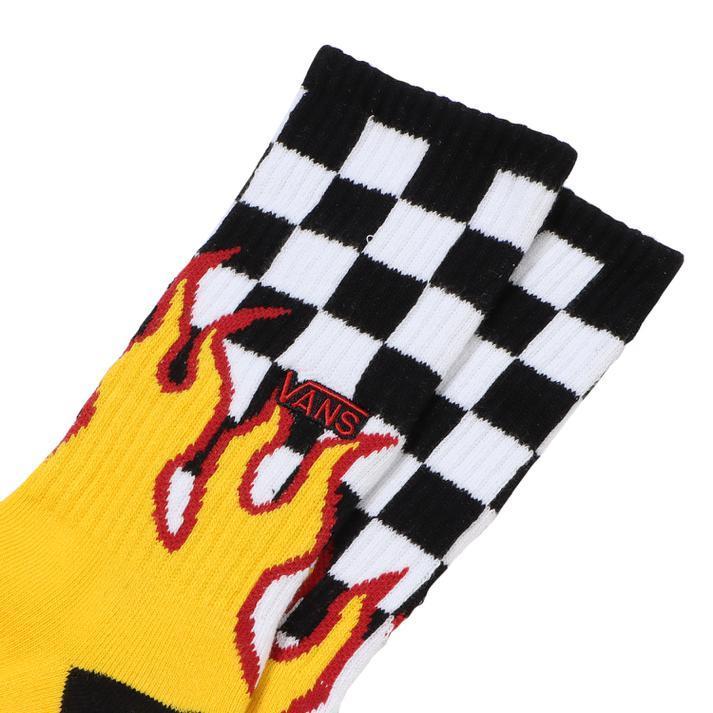 VANS（ヴァンズ） FLAME CHECK CREW (6.5-9, 1P) ソックスサイズ：24.5cm-27cm VN0A4TQHZIA ...