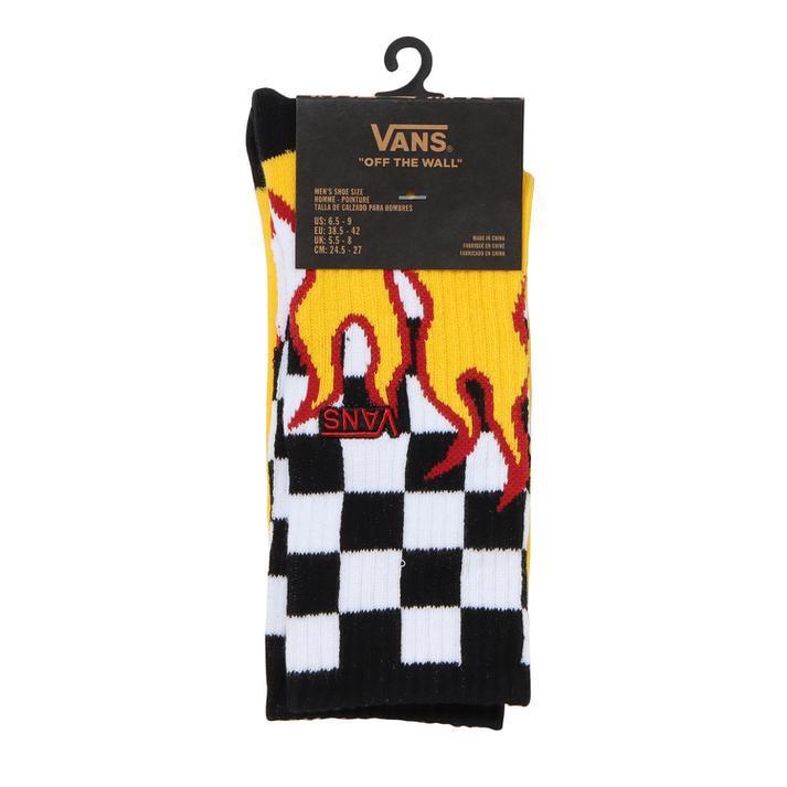 VANS（ヴァンズ） FLAME CHECK CREW (6.5-9, 1P) ソックスサイズ：24.5cm-27cm VN0A4TQHZIA ...