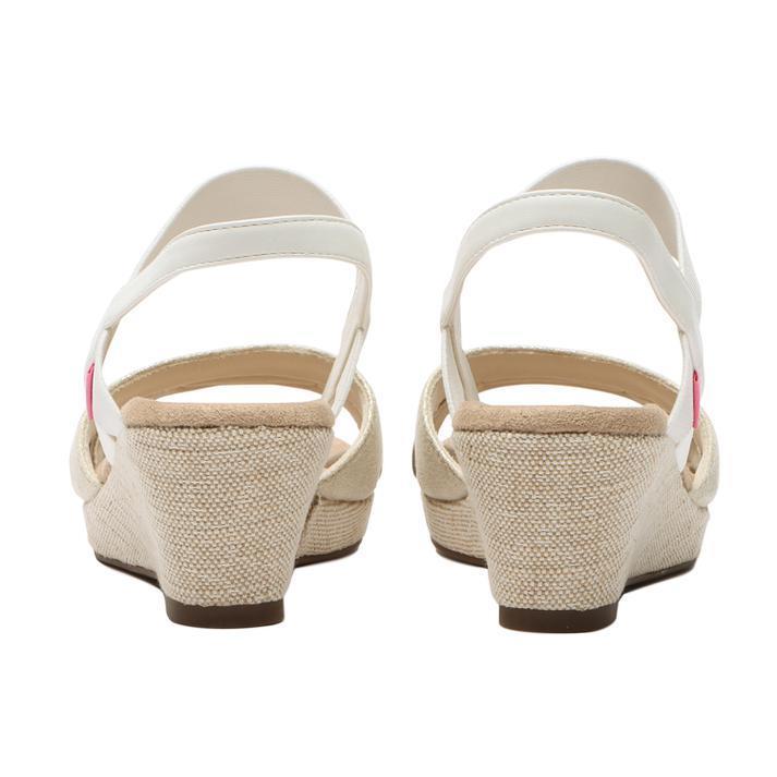 レディース ABC SELECT WEDGE SANDAL 5 ウエッジサンダル W2005 WHITE/BEIGE : ABC-MART ...