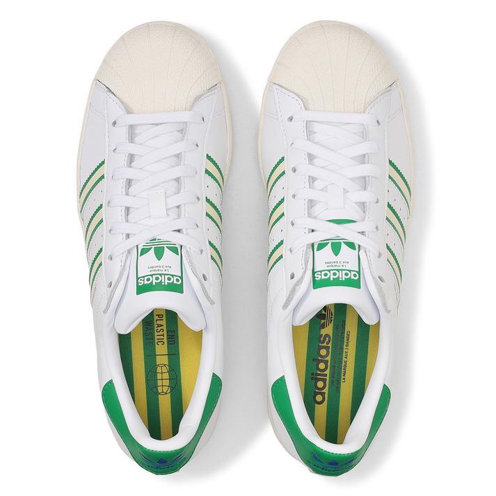 ADIDAS アディダス SUPERSTAR スーパースター GX9878 FWHT/OWHT/GRN : 6309230001044 ...