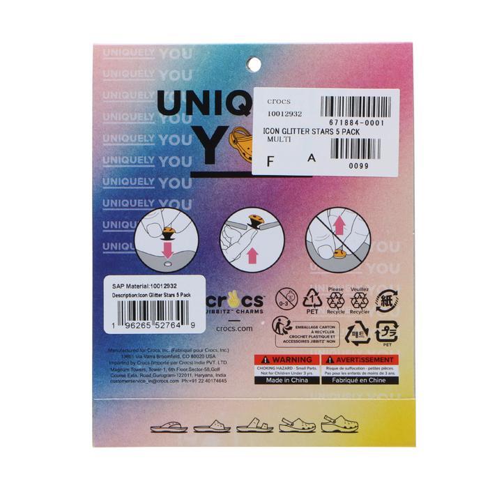 crocs クロックス ICON GLITTER STARS 5 PACK アイコングリッタースター5パック 10012932 MULTI ...
