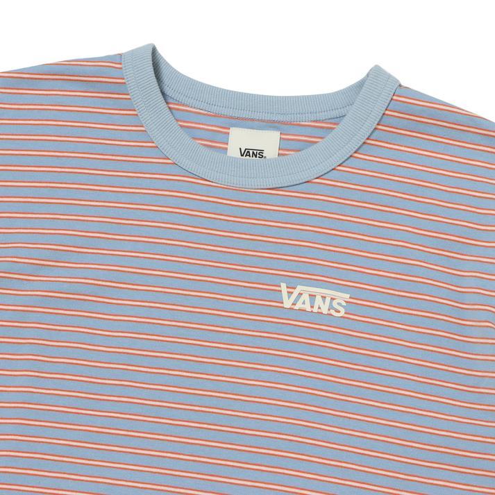 VANS ヴァンズ W Multi Border Tee ショートスリーブ 124R3010400 ABC-MART限定 BLUE : ABC ...
