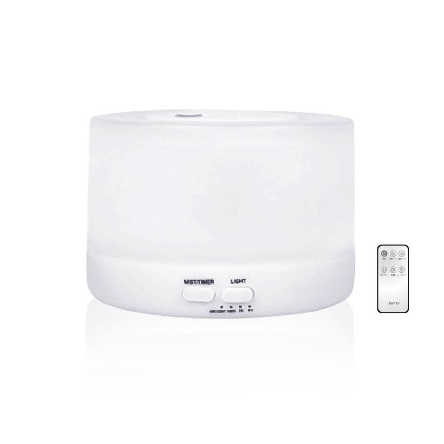 加湿器 超音波式 アロマ対応 500ml 大容量 おしゃれ LEDライト8色 タイマー 小型 卓上 加湿器 除菌 リモコン付き 空焚き防止 ...