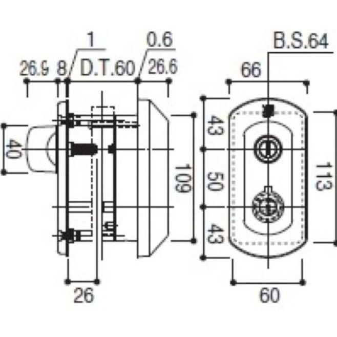 YKK AP HHJ-0576JN 高性能シリンダー JN仕様 外観右吊元 カラー YG：ゴールド : ABCshop - 通販 - Yahoo!ショッピング