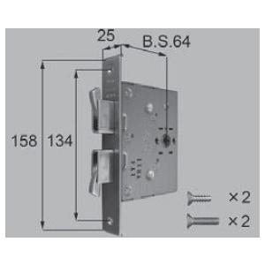 LIXIL QDN608 TOSTEM トステム 錠ケース MIWA ダブルデッド鎌箱錠 バックセット64mm : ABCshop - 通販 - Yahoo!ショッピング