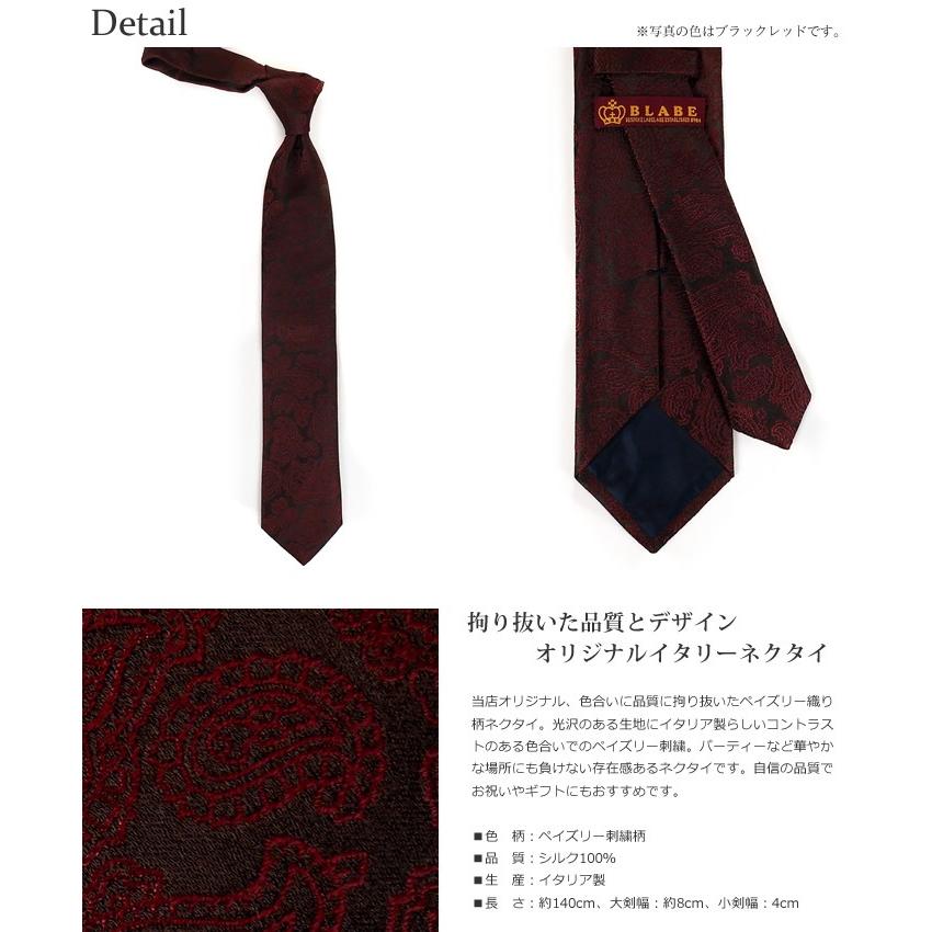 シルクネクタイ ペイズリー柄 イタリー製 当店オリジナル シルクネクタイ ペイズリー柄 イタリー製 当店オリジナル