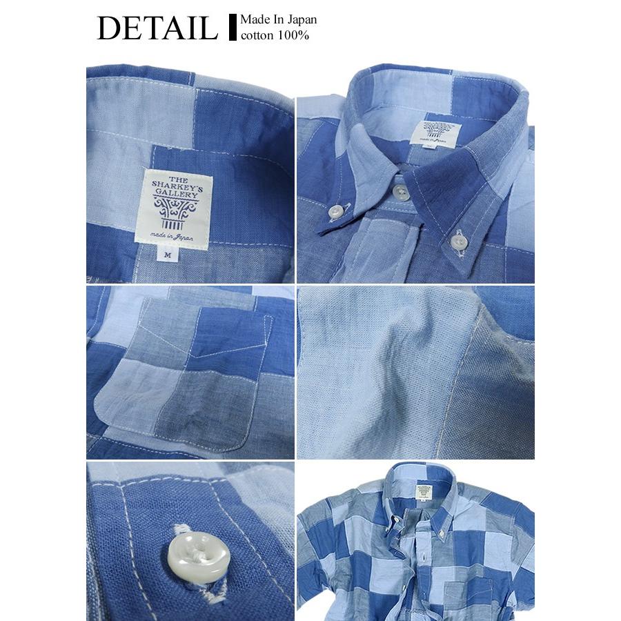 THE SHARKEY'S GALLERY パッチワーク柄 半袖シャツ : オーダースーツ注文紳士服アベ - 通販 - Yahoo!ショッピング