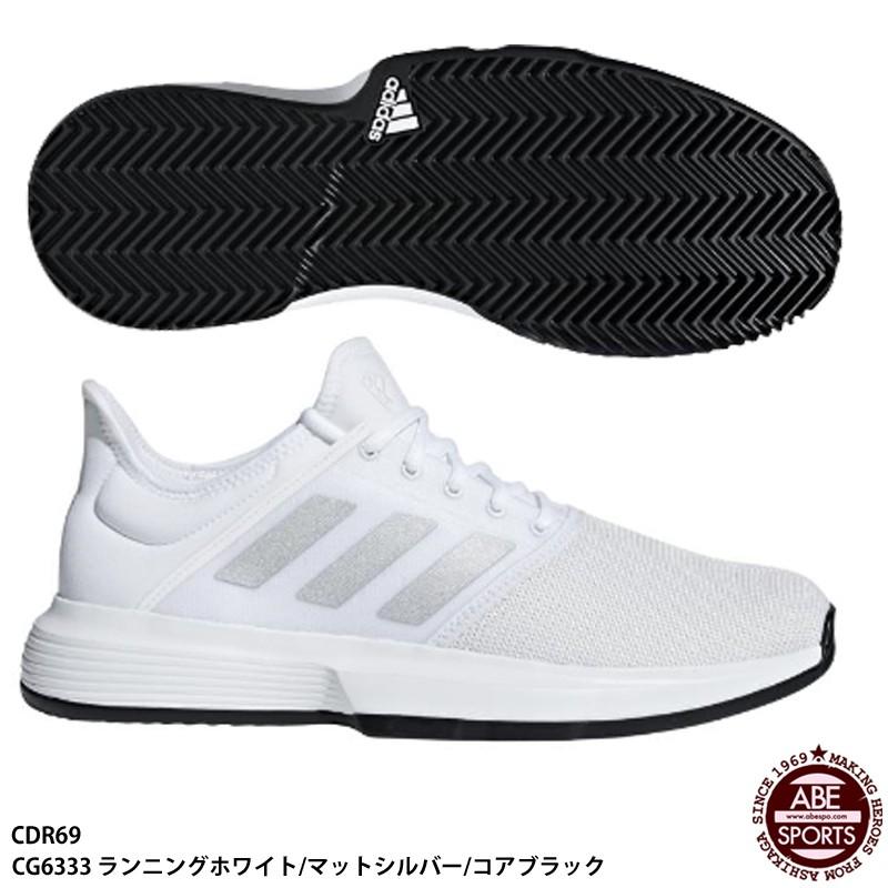 adidas 【アディダス】 GameCourt M MC ゲームコート/マルチコートシューズ (CDR69) CG6333 ランニングホワイト/マットシルバー/コアブラック : abespo ...