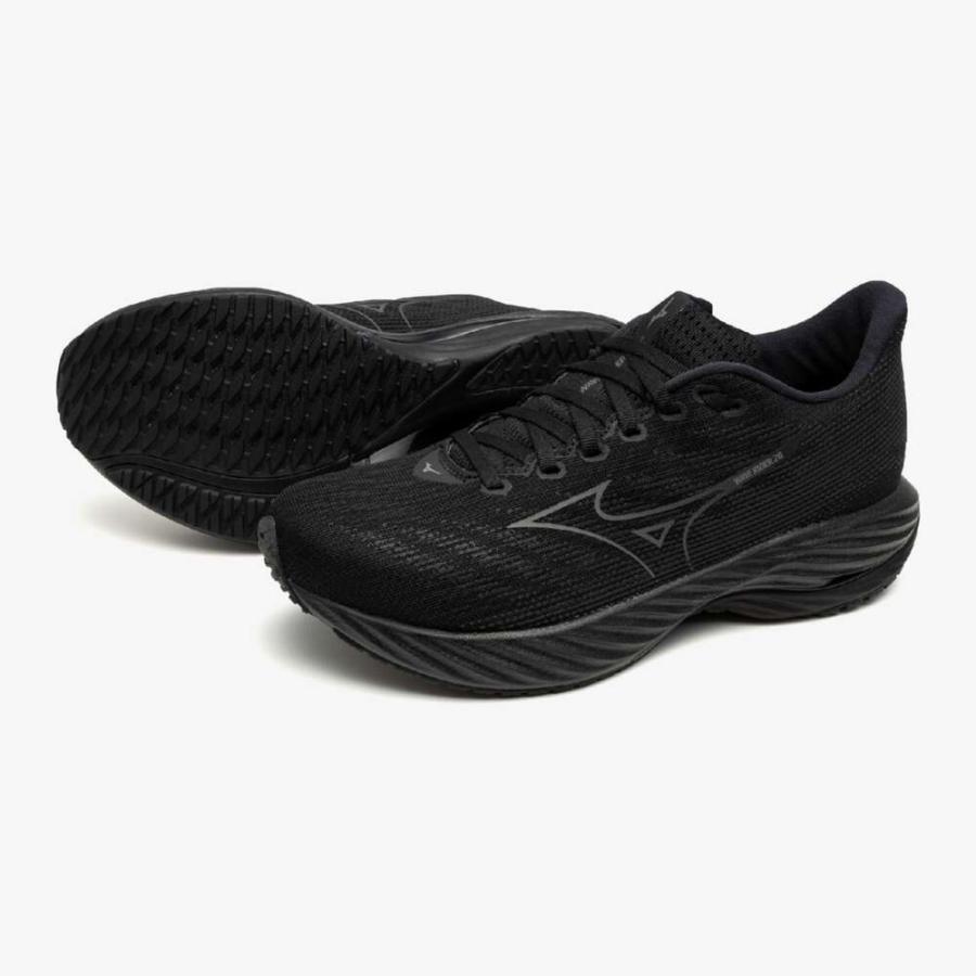 MIZUNO（ミズノ） 【ミズノ】ウエーブライダー28 SW WAVE RIDER 28 スーパーワイド ランニングシューズ/MIZUNO(J1GC2465) 03 ブラック×ダークグレー ...