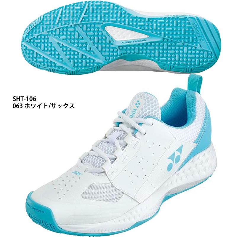YONEX 【ヨネックス】POWER CUSHION106 パワークッション106/テニスシューズ/ソフトテニス/クレー・砂入り人工芝コート用/3E/YONEX (SHT-106) 063 ...