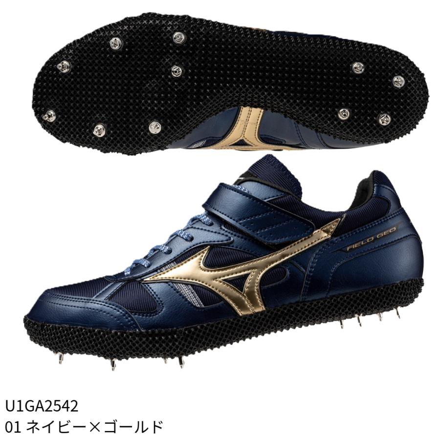 【ミズノ】フィールドジオHJ JAPAN 左足踏切用 陸上スパイク/スパイク ミズノ/MIZUNO(U1GA2542) 01 ネイビー×ゴールド : u1ga2542-01 : abespo ...