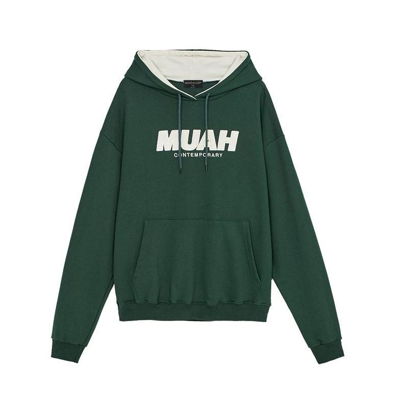 20%OFF 送料無料 muah muah ムーアムーア SIGNATURE COMBI COLOR OVERFIT HOODIE 韓国 ...