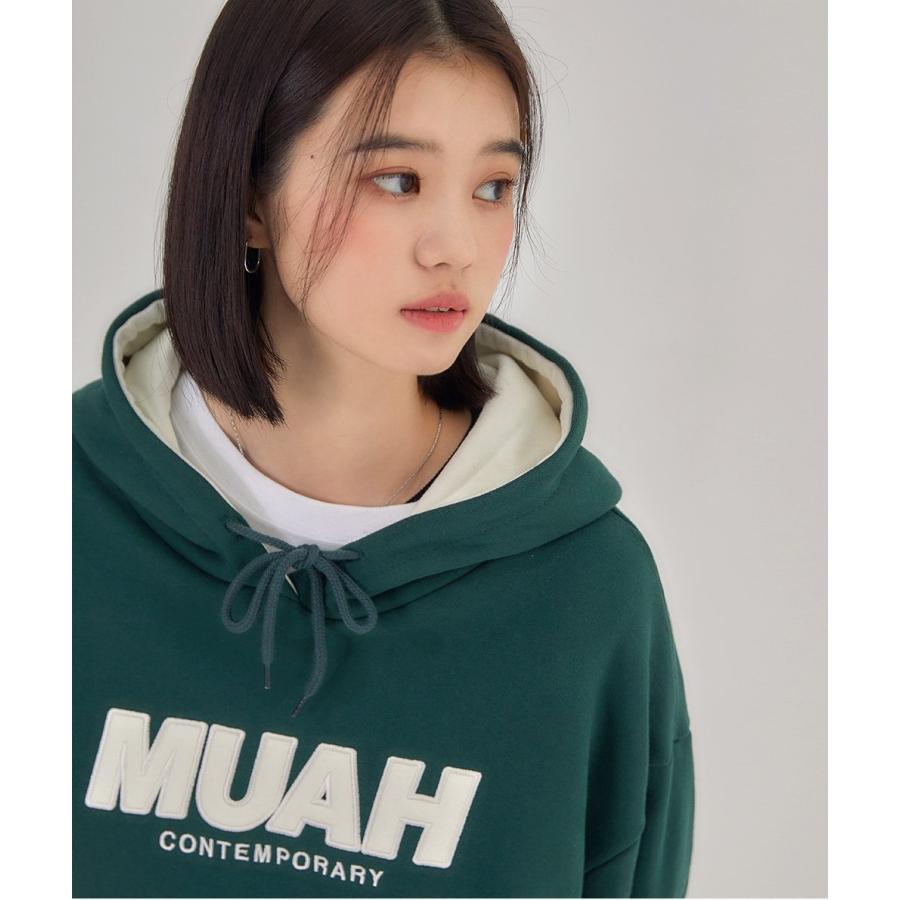 20%OFF 送料無料 muah muah ムーアムーア SIGNATURE COMBI COLOR OVERFIT HOODIE 韓国 ...