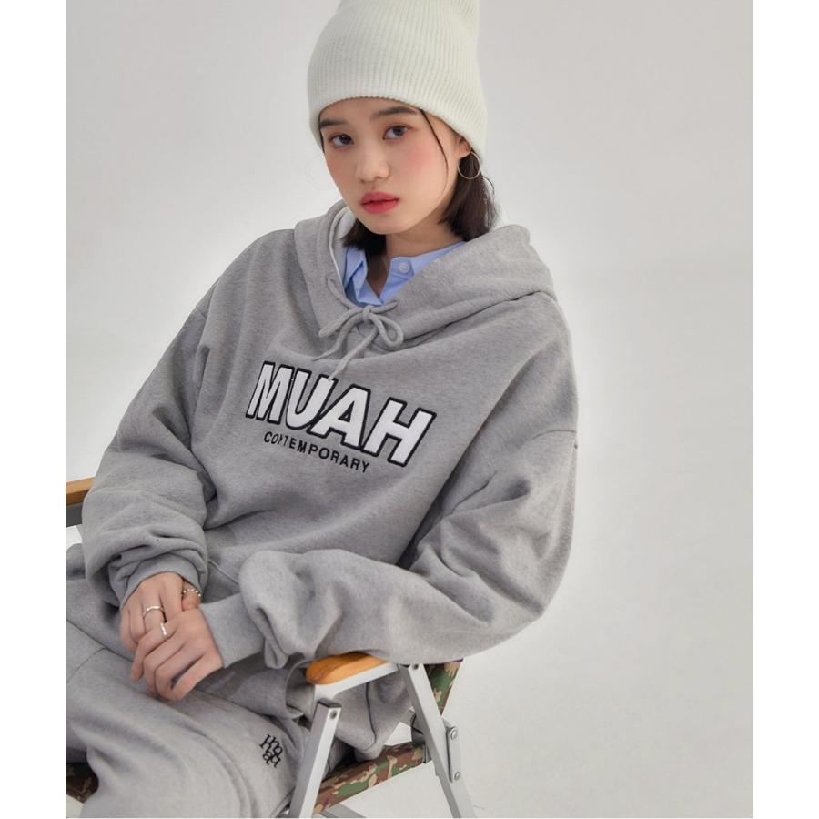 20%OFF 送料無料 muah muah ムーアムーア SIGNATURE COMBI COLOR OVERFIT HOODIE 韓国 ...